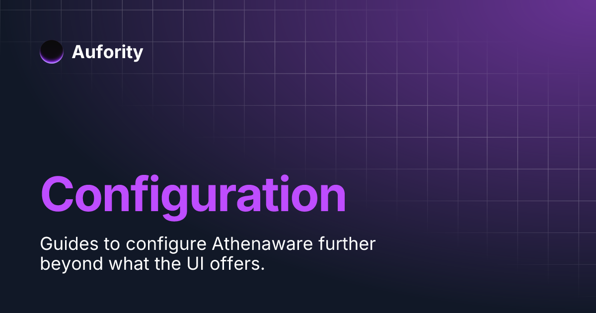 Configuration | Aufority